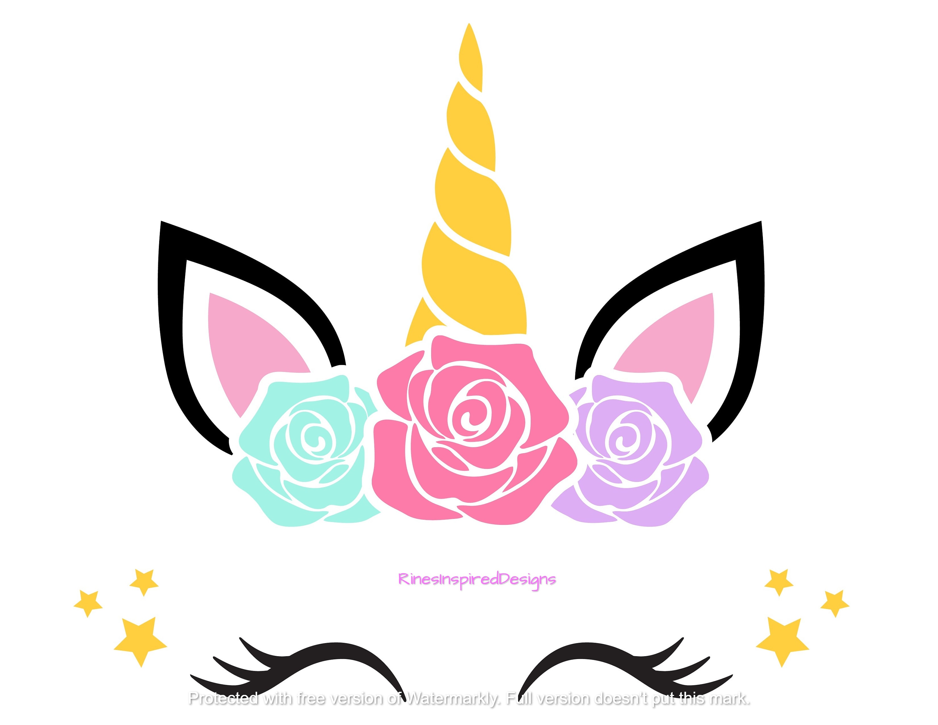 Cuerno de unicornio 2 svg png jpg ai eps pdf | Etsy España