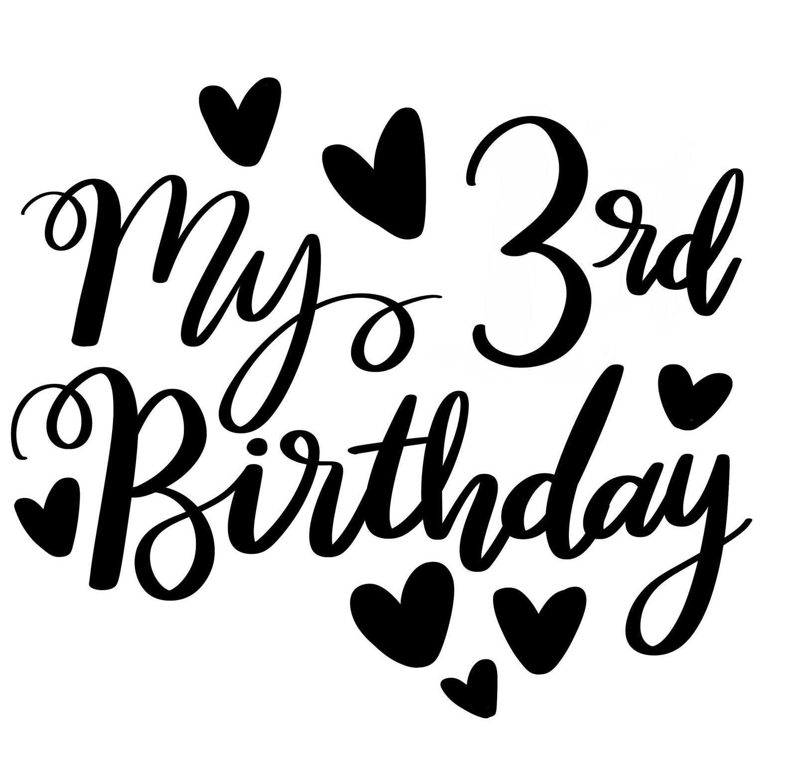 My 3rd Birthday Svg Png Ai Dxf Eps Pdf - Etsy