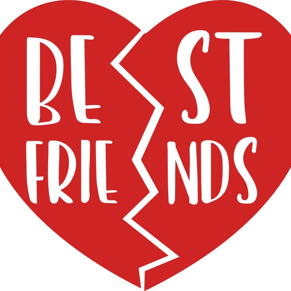 Best Friend Heart - Etsy