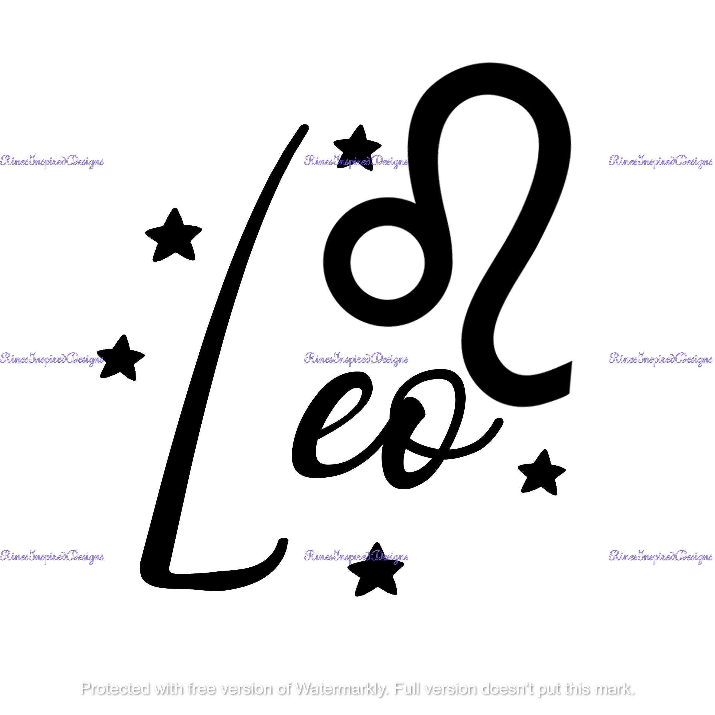 Leo Zodiac Sign Svg Png Jpg - Etsy UK