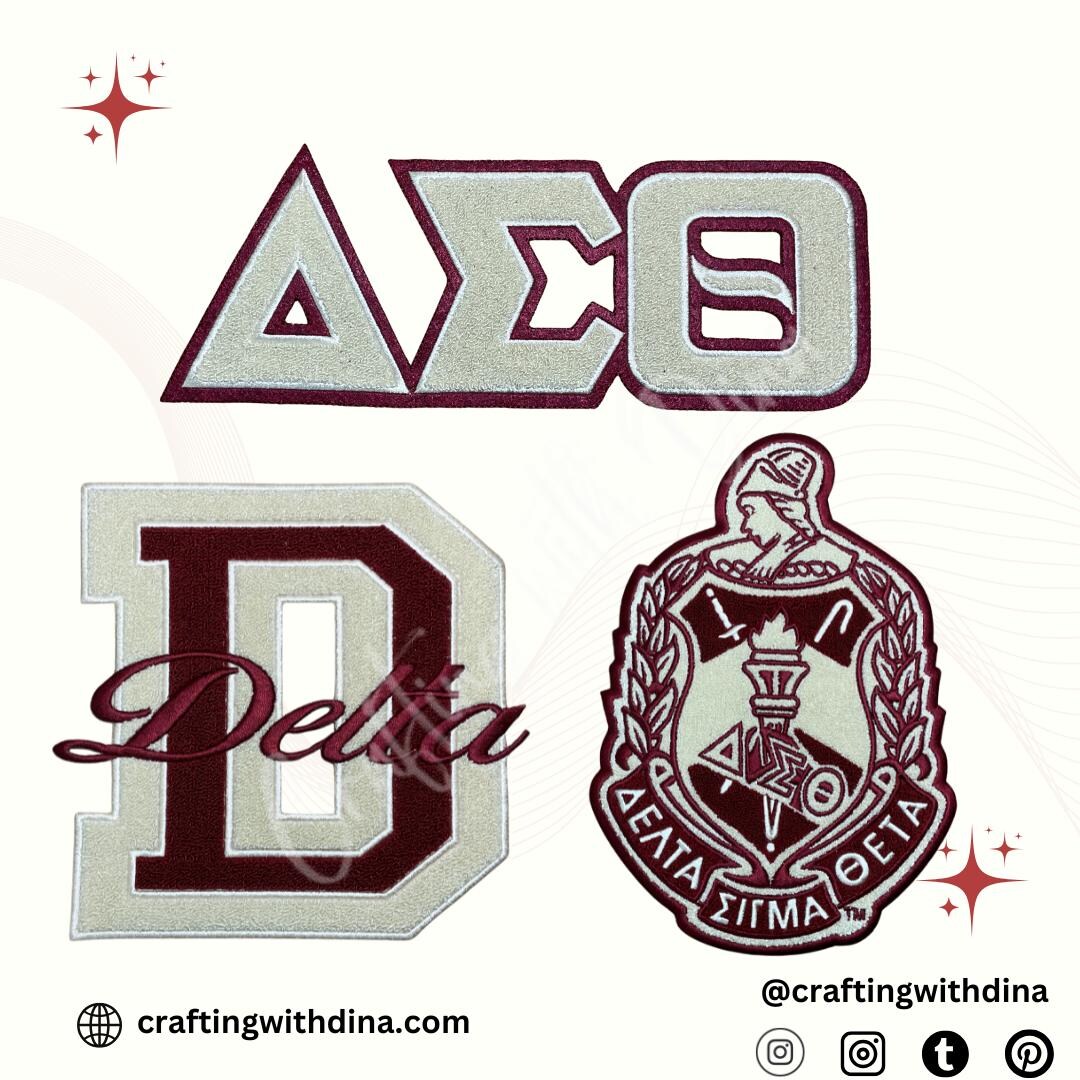 Delta Sigma Theta Crimson & Cream Patches - Etsy
