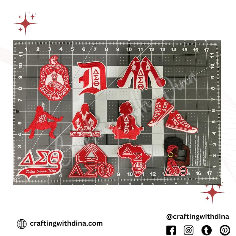 Small Iron-on Patches for Delta Sigma Theta - Etsy