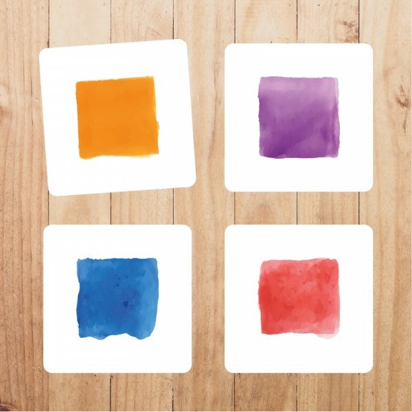 3 Parts Montessori Cards of Colors - Etsy