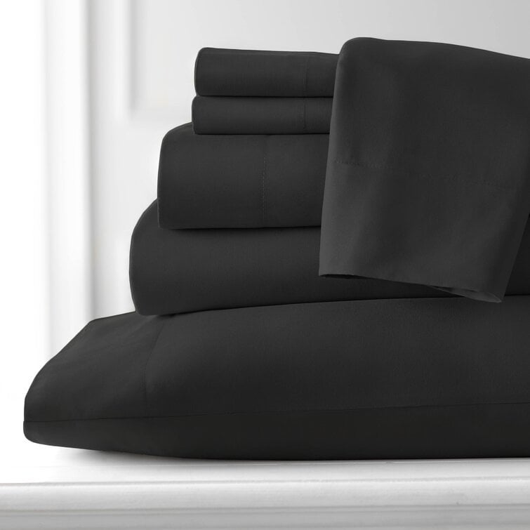 10-inch Deep Pockets, 6-piece Cotton Sheet Set 800-TC, Soft Egyptian ...