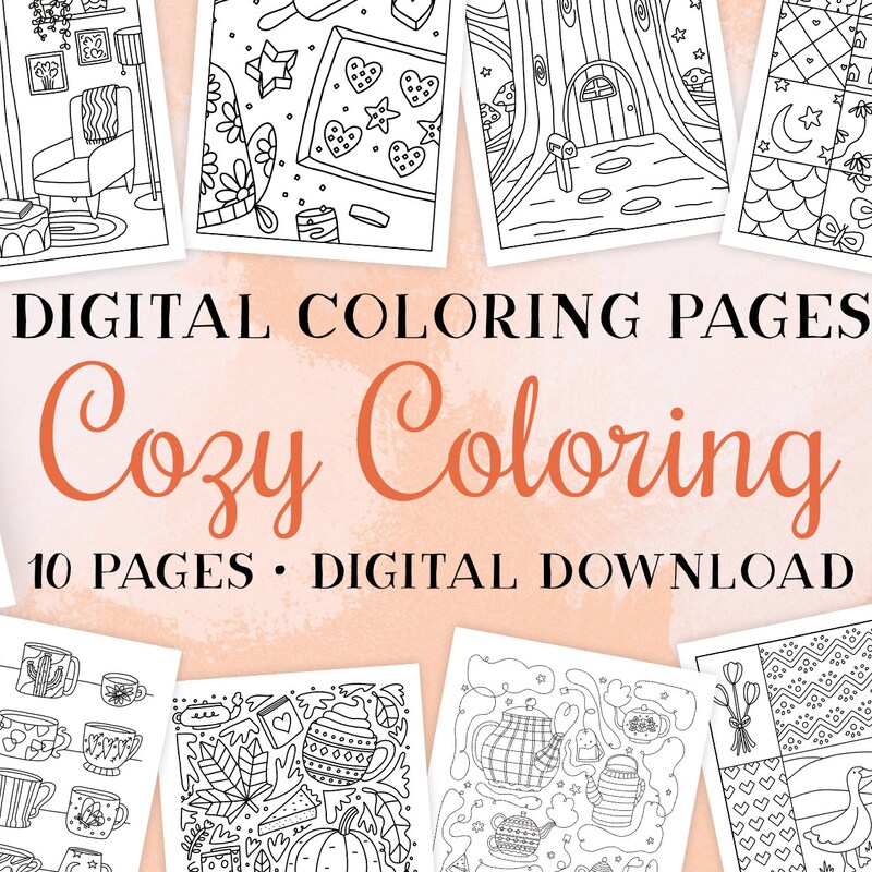Printable Coloring Pages - Etsy