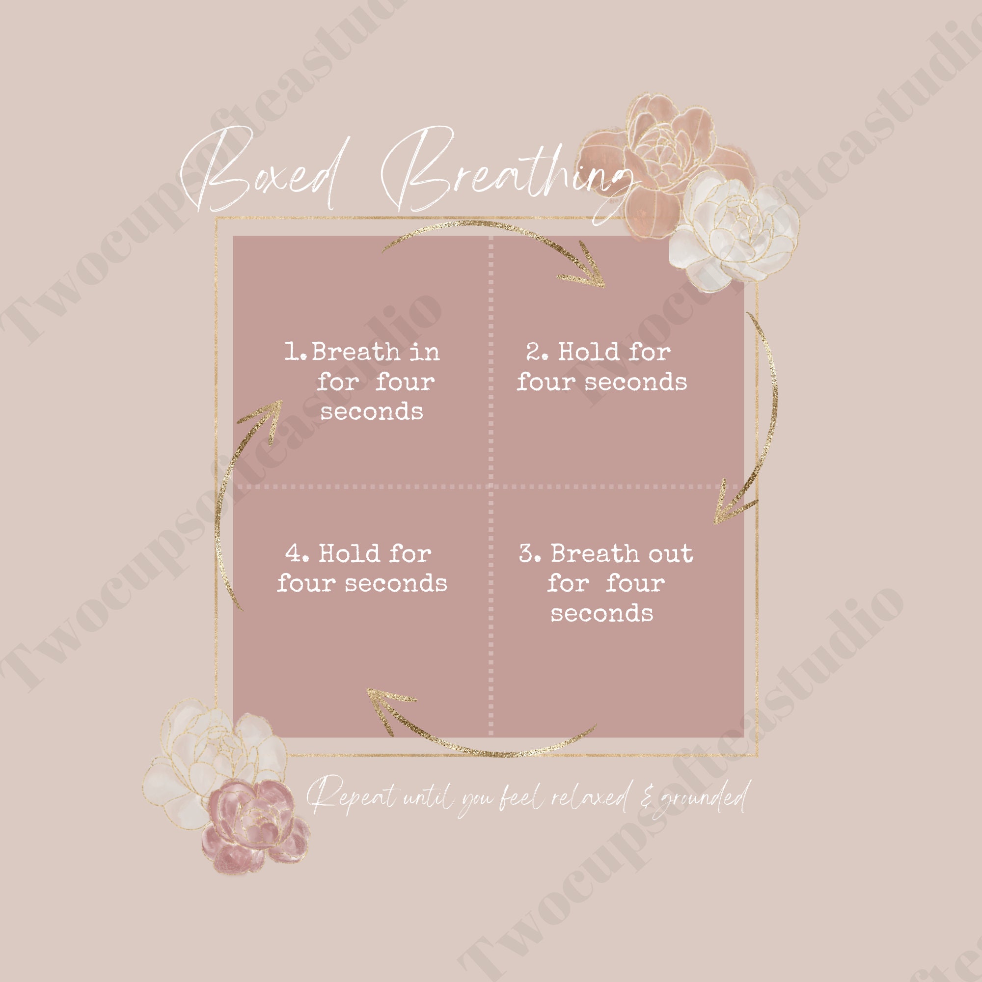 Art Print "boxed Breathing" | Inspiration Quote | Office Decor ...