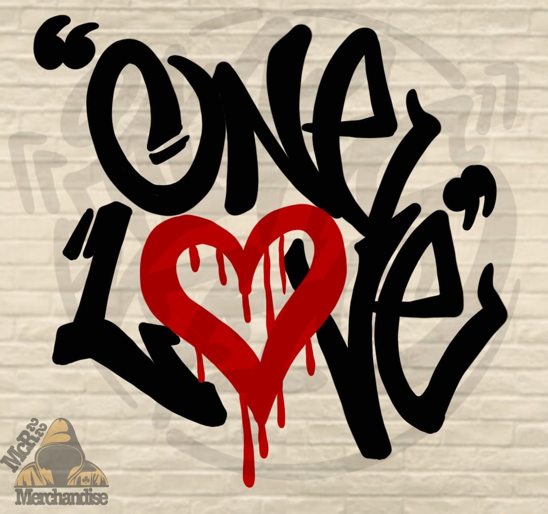 PNG DIGITAL DOWNLOAD - "one Love" Love Design - Sublimation Design ...