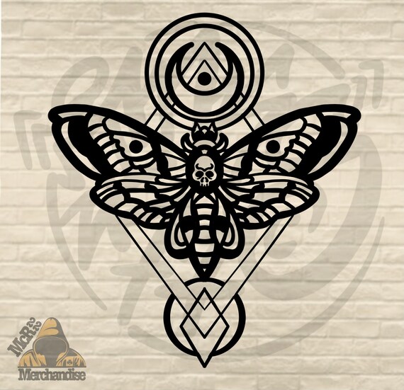 PNG DIGITAL DOWNLOAD geometric Death Moth Death | Etsy