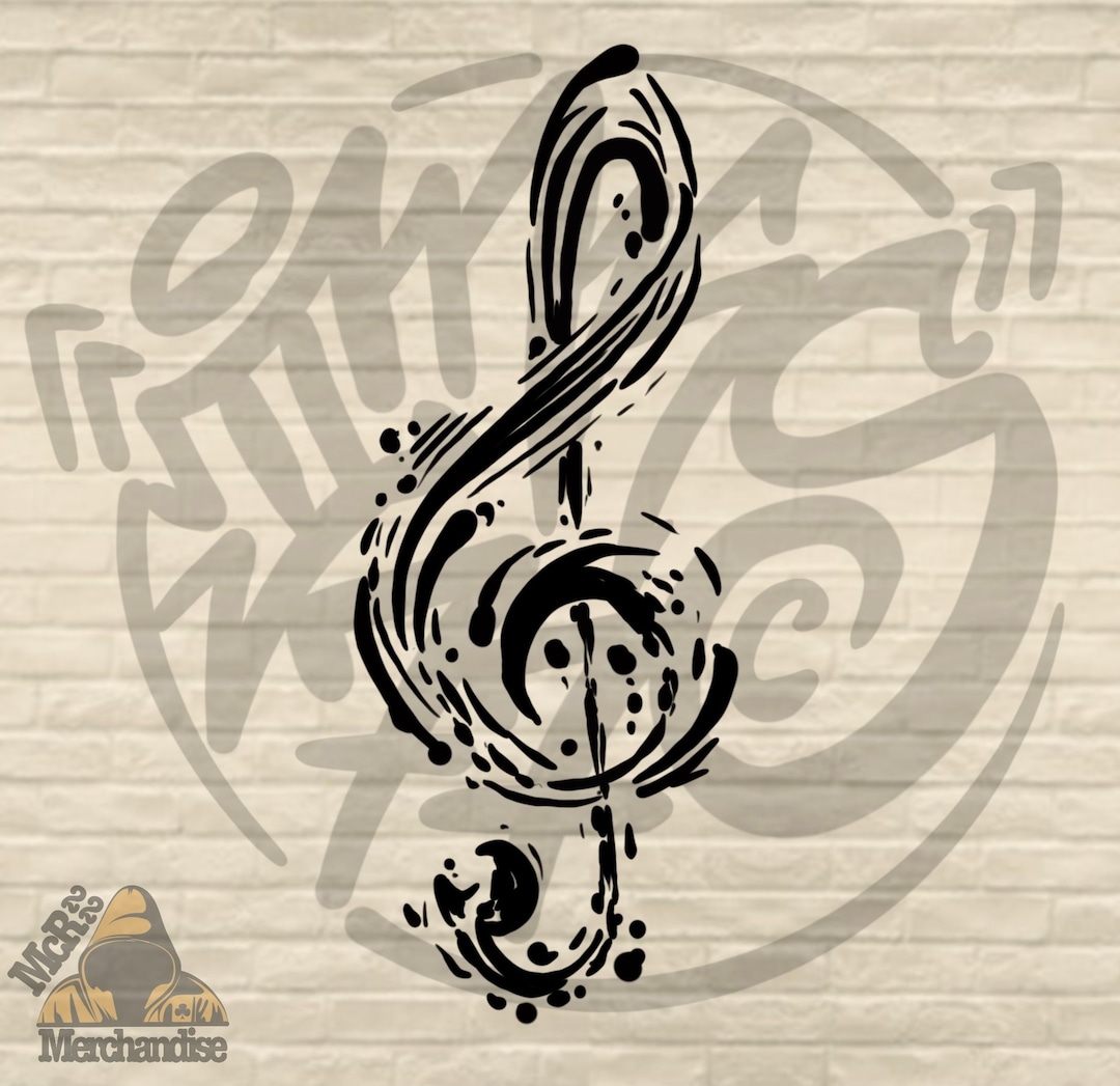 PNG DIGITAL DOWNLOAD -"treble Clef" Design - Sublimation Design - Png ...