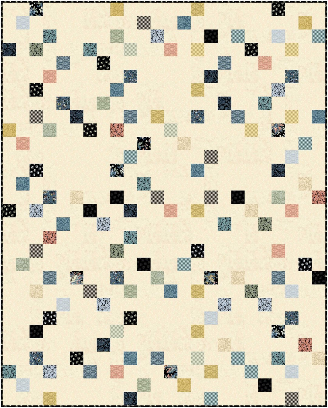 Pitter Patter Scrappy Baby Quilt Pattern (physical Pattern) - Etsy