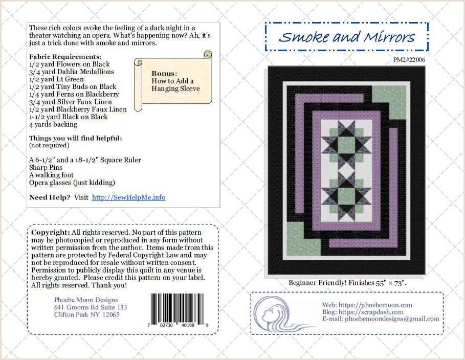 Smoke and Mirrors Lap Quilt Pattern (digital Pattern) - Etsy