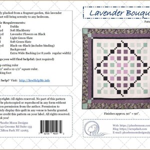 Lavender Bouquet King Sized Quilt Pattern (digital Pattern) - Etsy