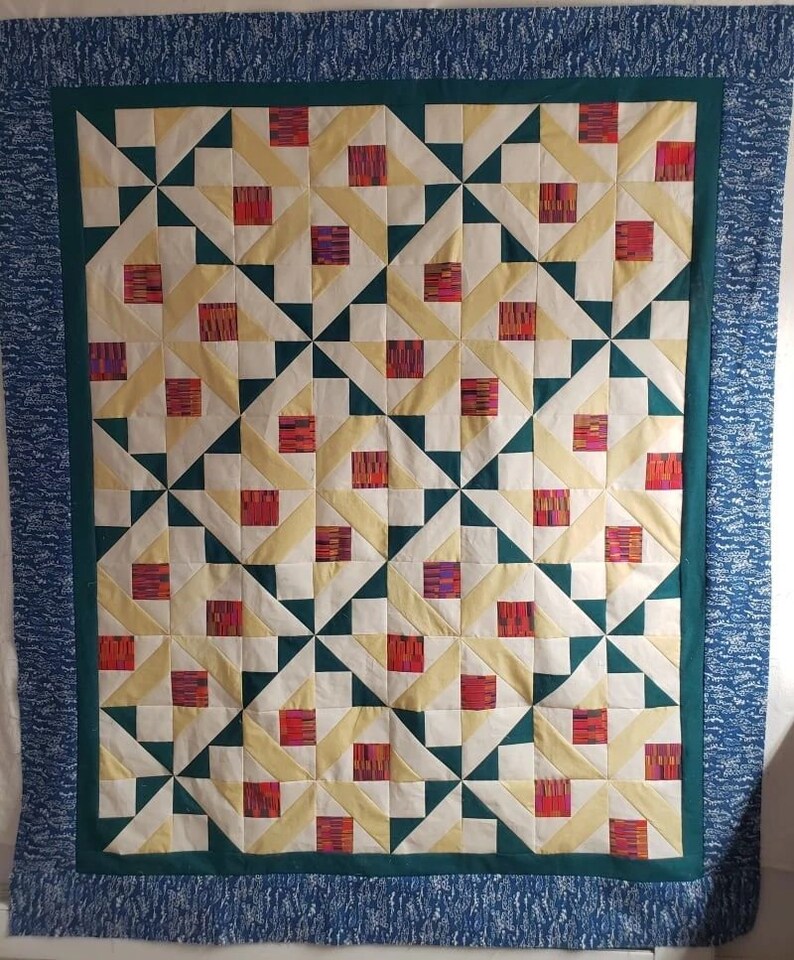 Carnation Duet Throw Quilt (digital Pattern) - Etsy