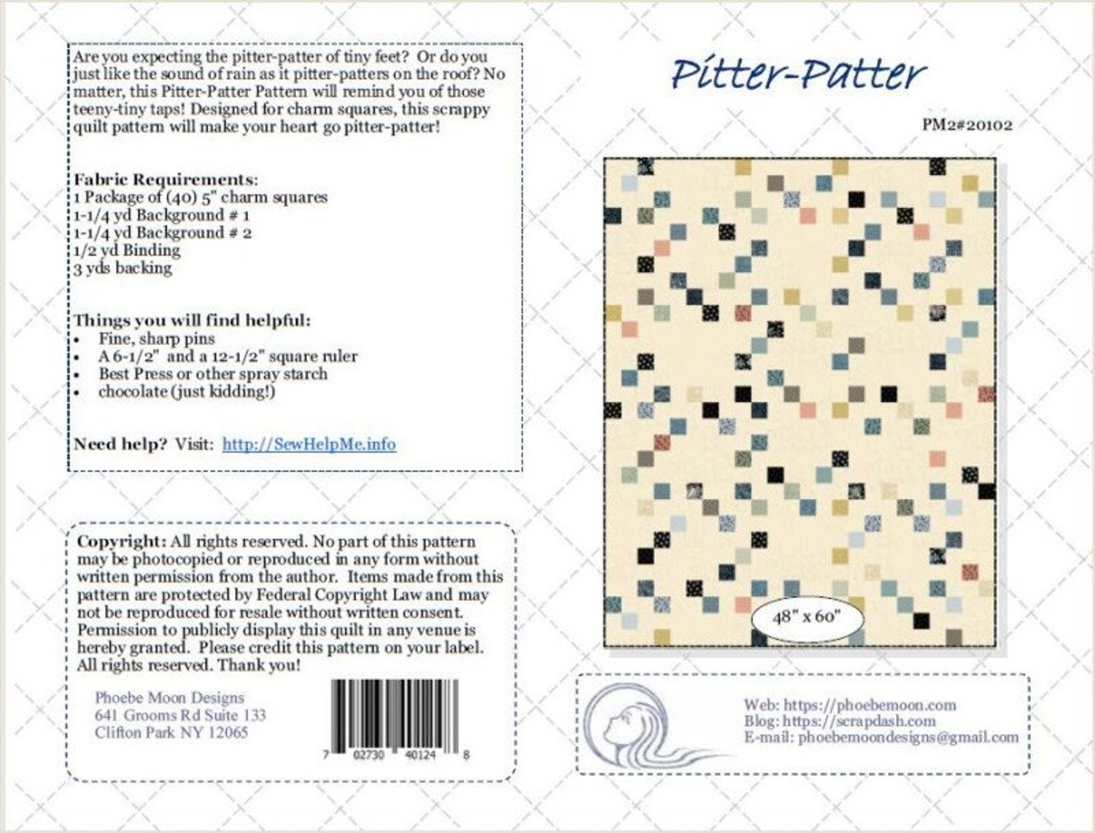 Pitter Patter Scrappy Baby Quilt Pattern physical Pattern - Etsy