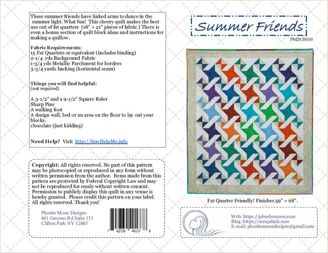 Summer Friends Quilt Pattern (digital Pattern) - Etsy