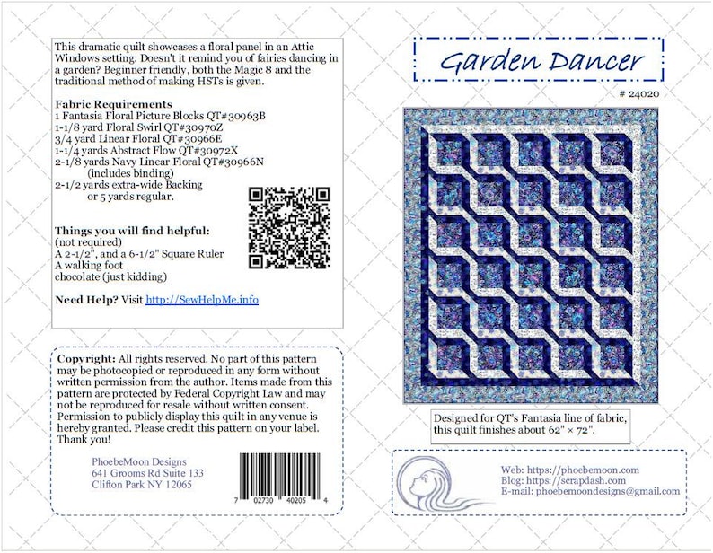 Garden Dancer Throw Quilt Pattern - Like Peeking Through Windows at a ...