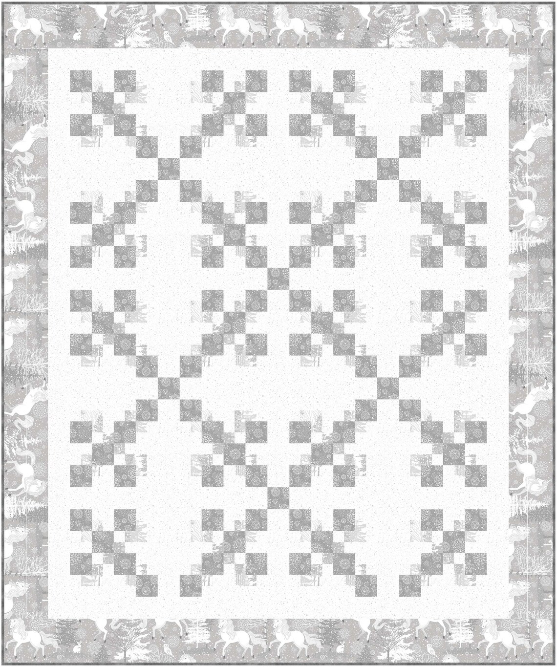 Enchanted Forest Quilt Pattern Available in Two Sizes (physical Pattern ...