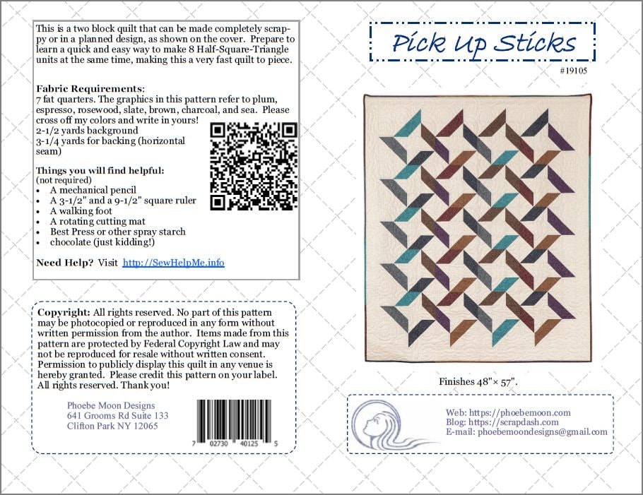 Pick up Sticks Baby Quilt Pattern digital Pattern - Etsy