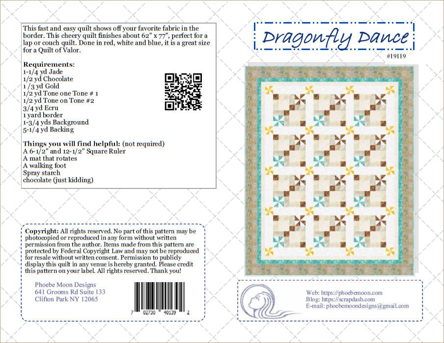 Dragonfly Dance Throw Quilt Pattern (digital Download) - Etsy