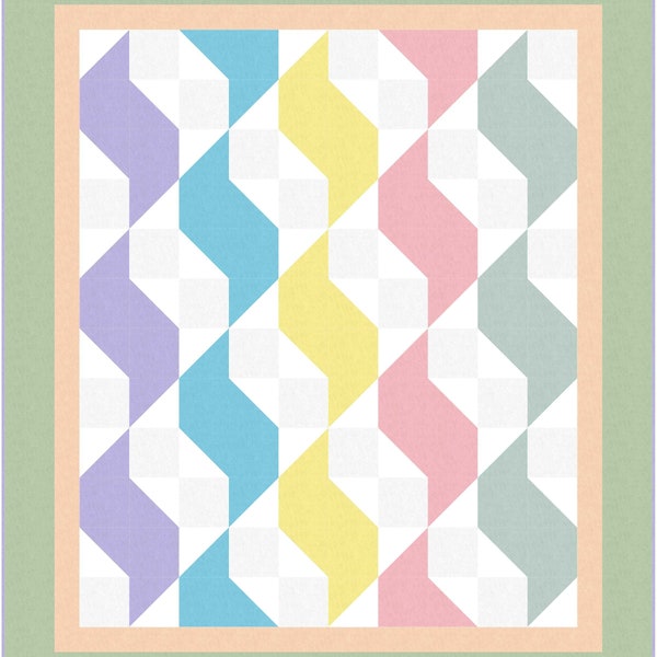 Corey Modern Lap Quilt Pattern paper Pattern - Etsy
