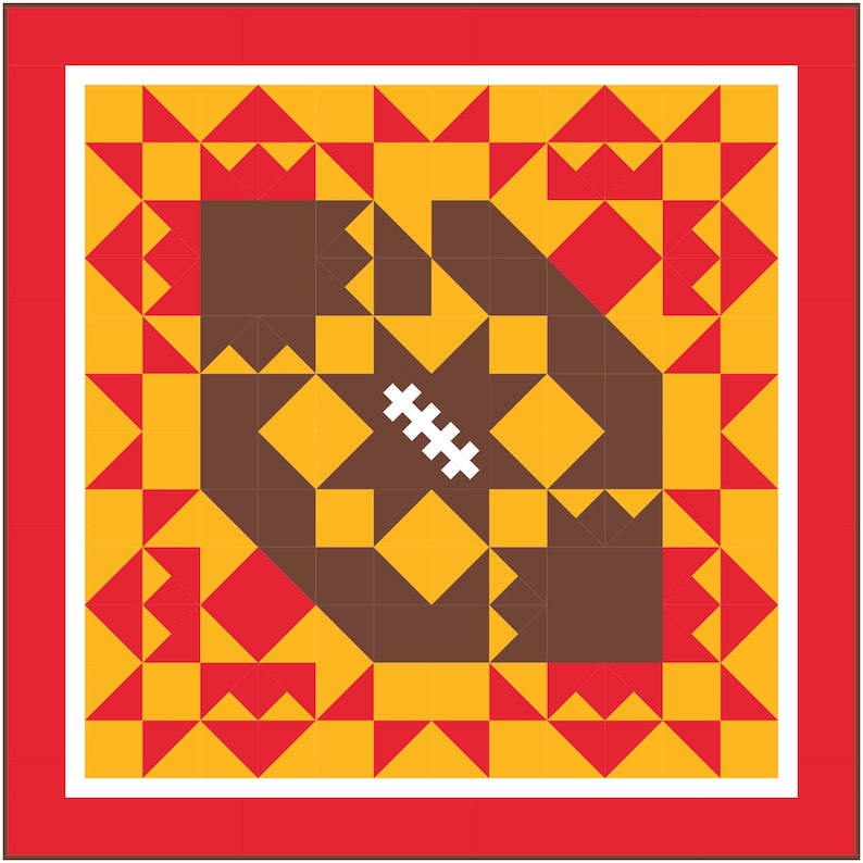 Football Fans Mini Quilt Pattern - Table Topper or Wall Hanging ...