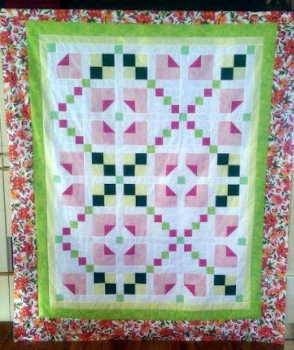Peek-a-boo Throw Quilt Pattern (digital Pattern) - Etsy