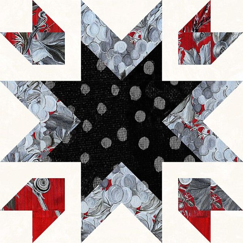 Lafayette Star Throw Quilt Pattern - Bold Patterns, Bright Colors, Modern Quilt - Digital ...