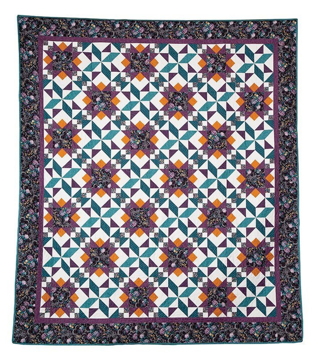 Midnight Gardens Queen Sized Quilt Pattern (digital Pattern) - Etsy