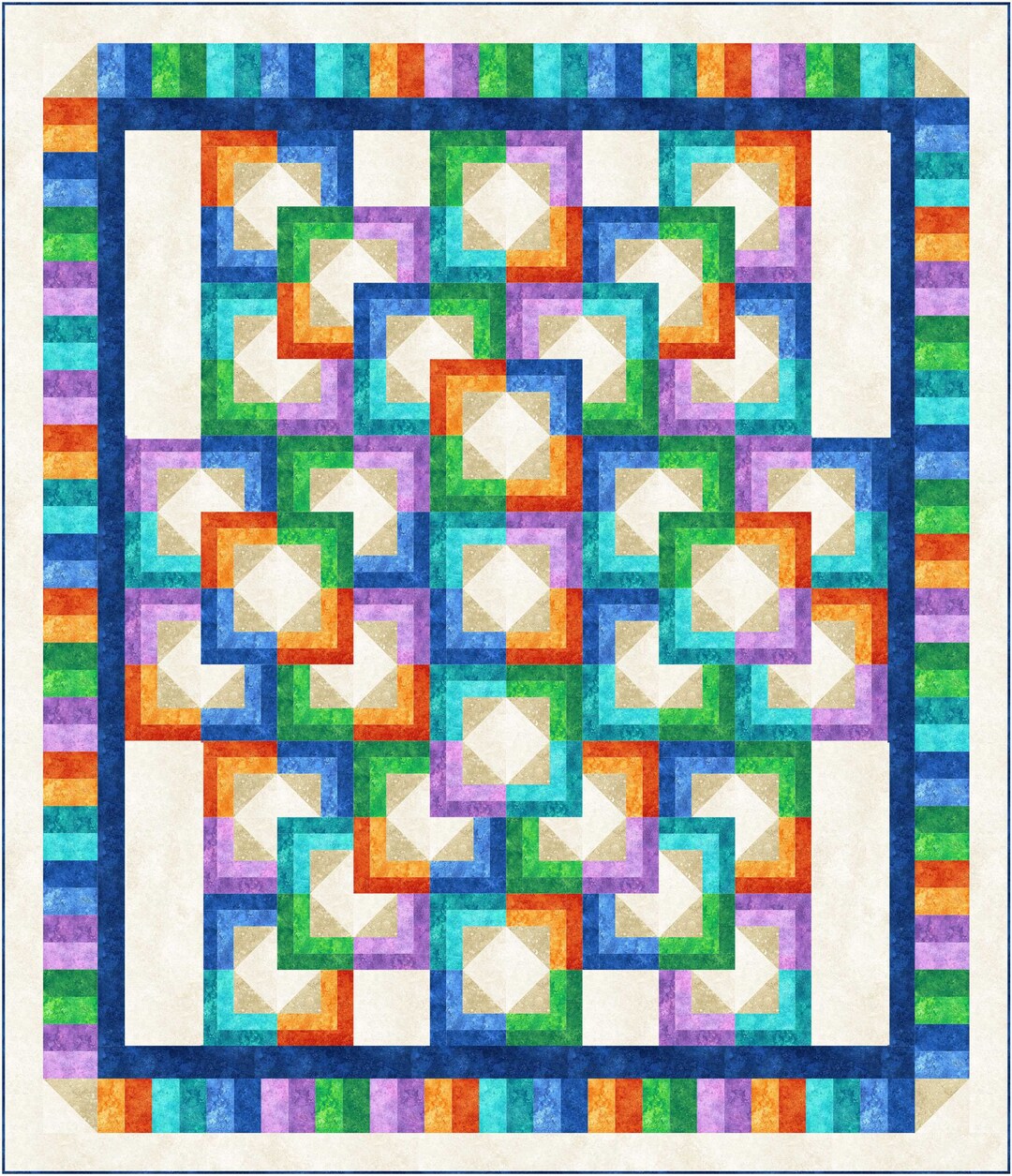 Mahjong King Sized Quilt Pattern physical Pattern - Etsy