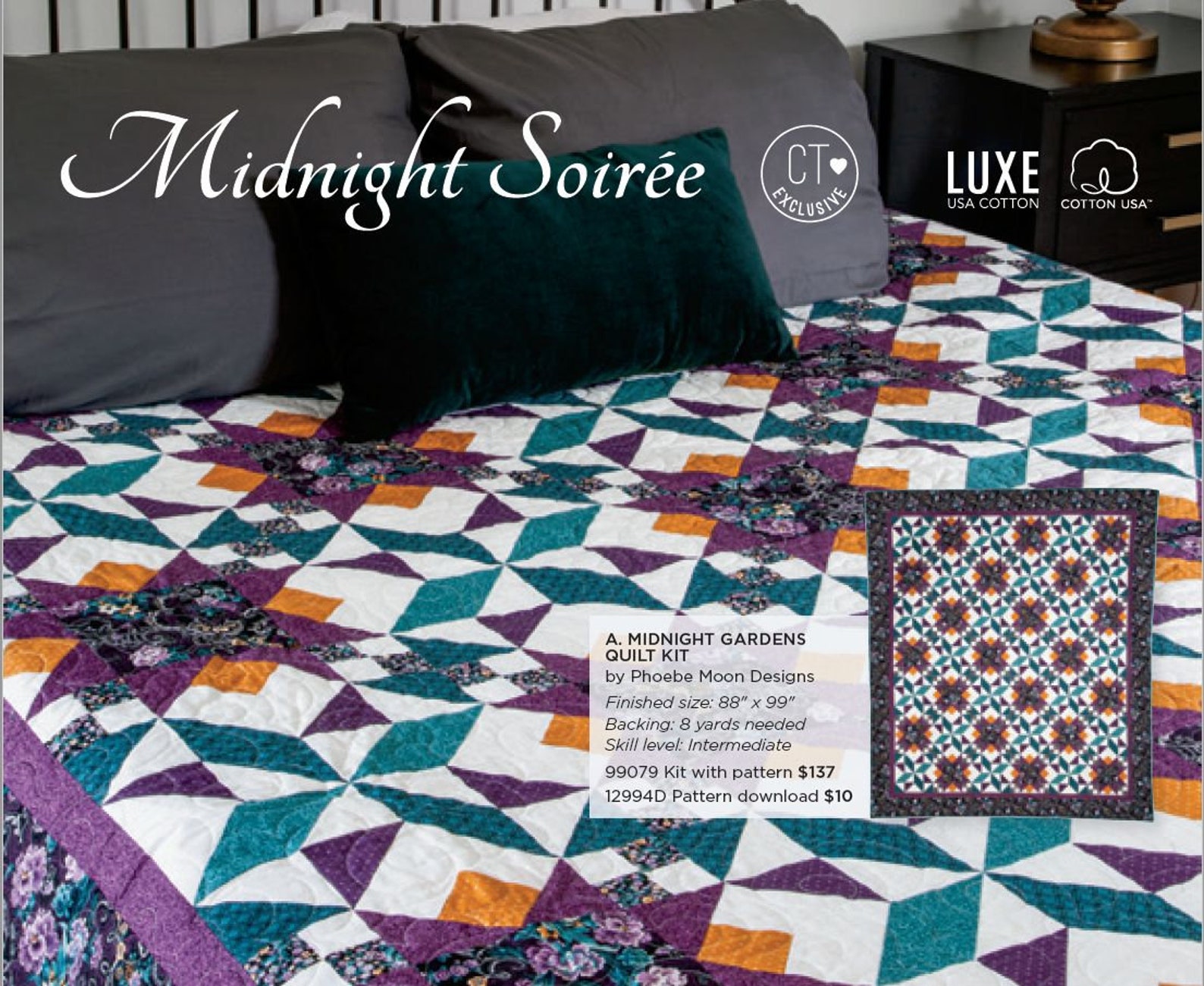 Midnight Gardens Queen Sized Quilt Pattern (digital Pattern) - Etsy