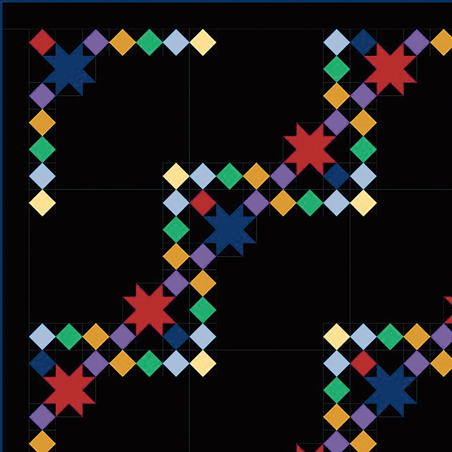 Galaxy of Stars King Quilt Pattern digital Pattern - Etsy