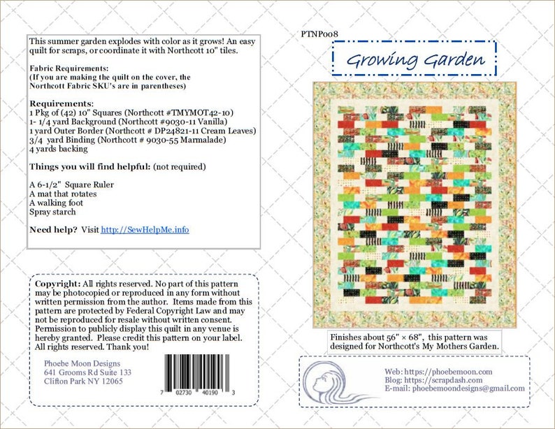 Growing Garden Scrappy Lap Quilt Pattern (digital Pattern) - Etsy