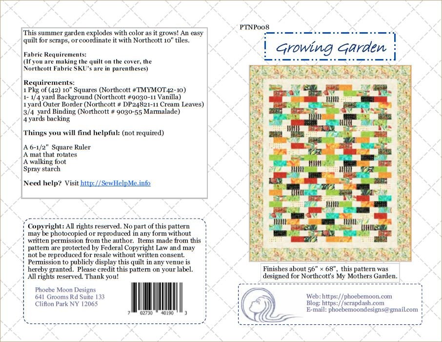 Growing Garden Scrappy Lap Quilt Pattern (digital Pattern) - Etsy