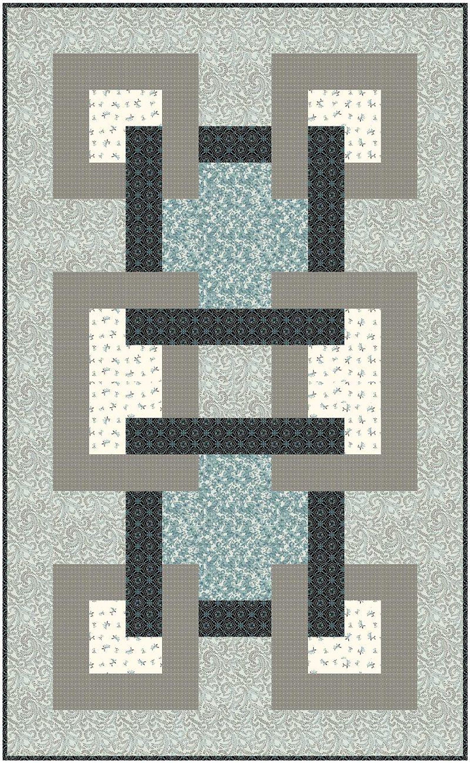Whitley Square Table Runner Pattern - Modern Geometric Quilt Pattern ...
