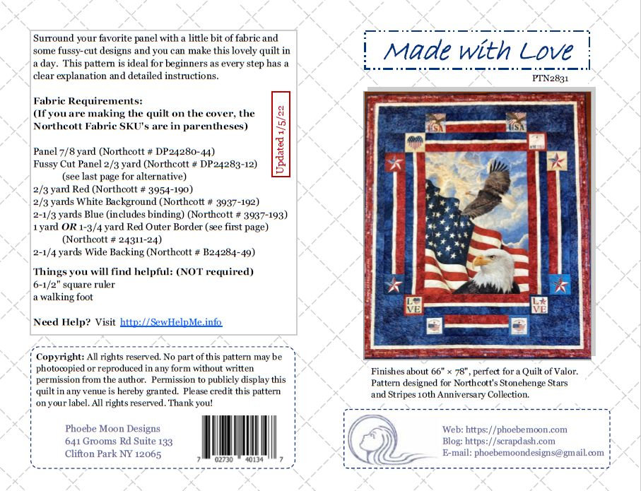 With Love Quilt Pattern - Digital Download - Etsy