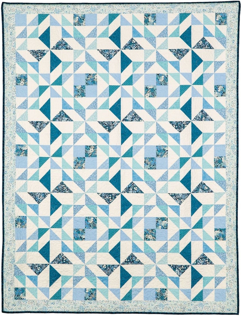 Wind and Waves Throw Quilt Pattern (digital Pattern) - Etsy