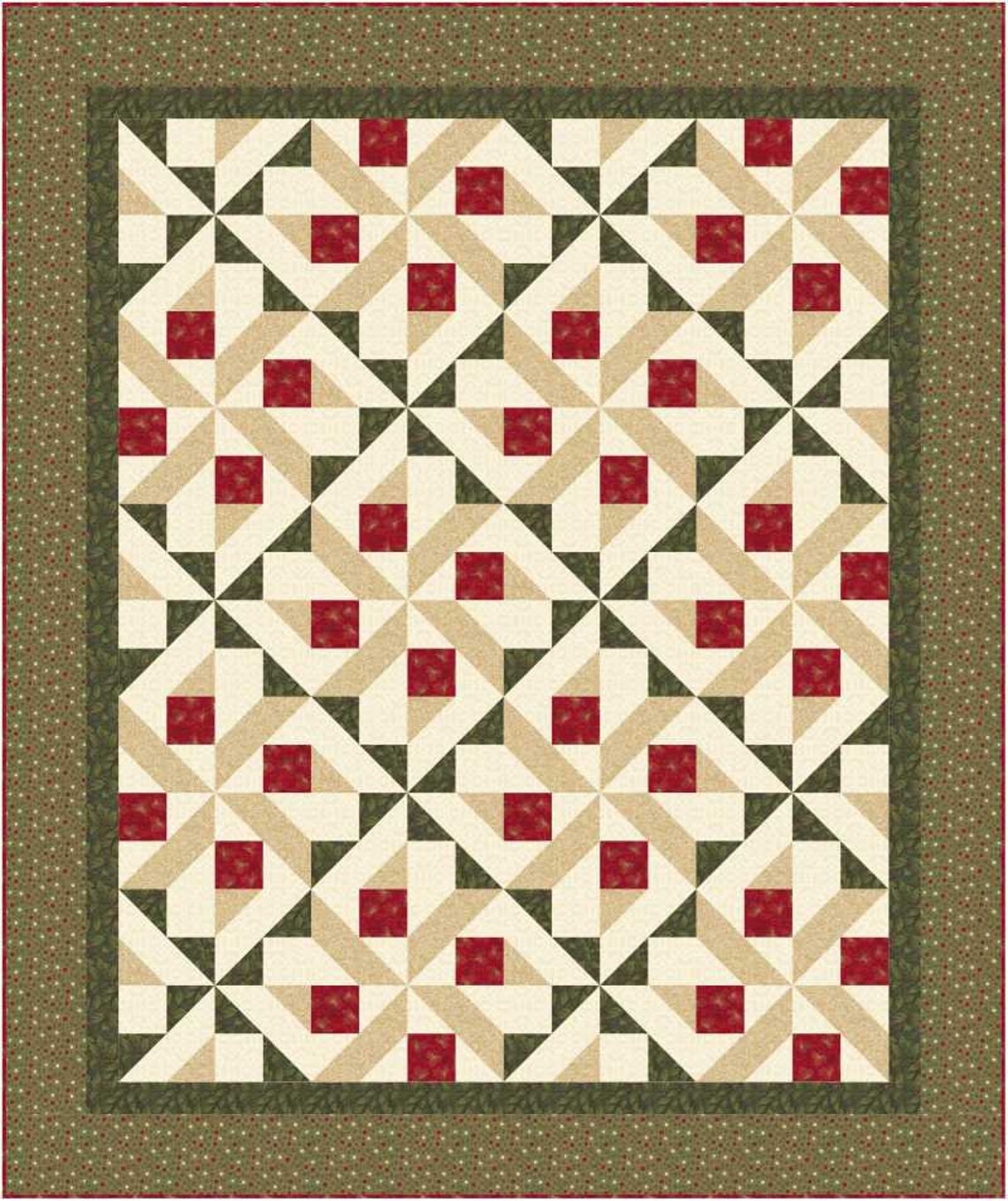 Carnation Duet Throw Quilt (digital Pattern) - Etsy
