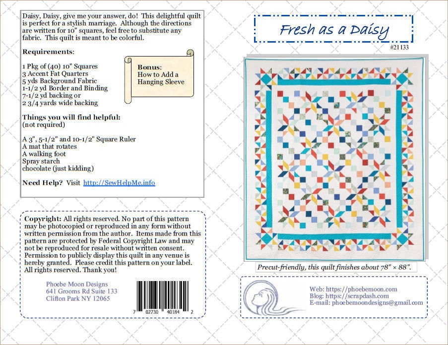 Fresh as a Daisy Quilt Pattern (digital Download) - Etsy