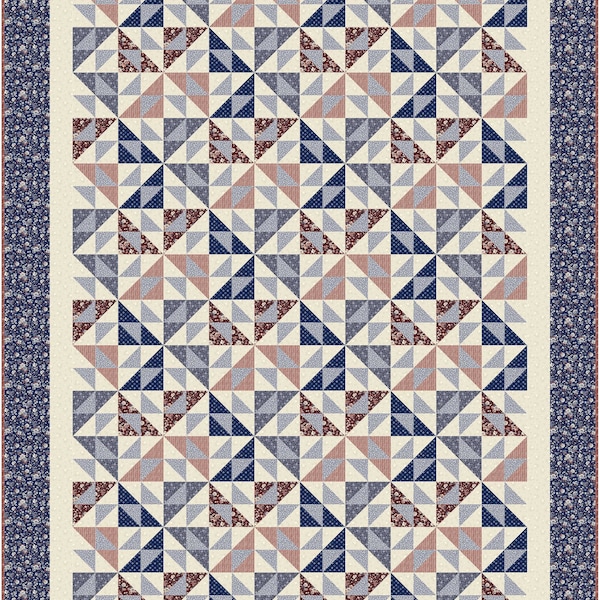 Carnation Duet Throw Quilt digital Pattern - Etsy