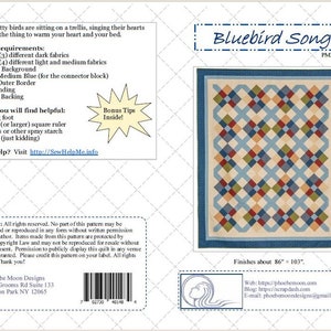 Bluebird Song Queen Sized Quilt Pattern (digital Pattern) - Etsy