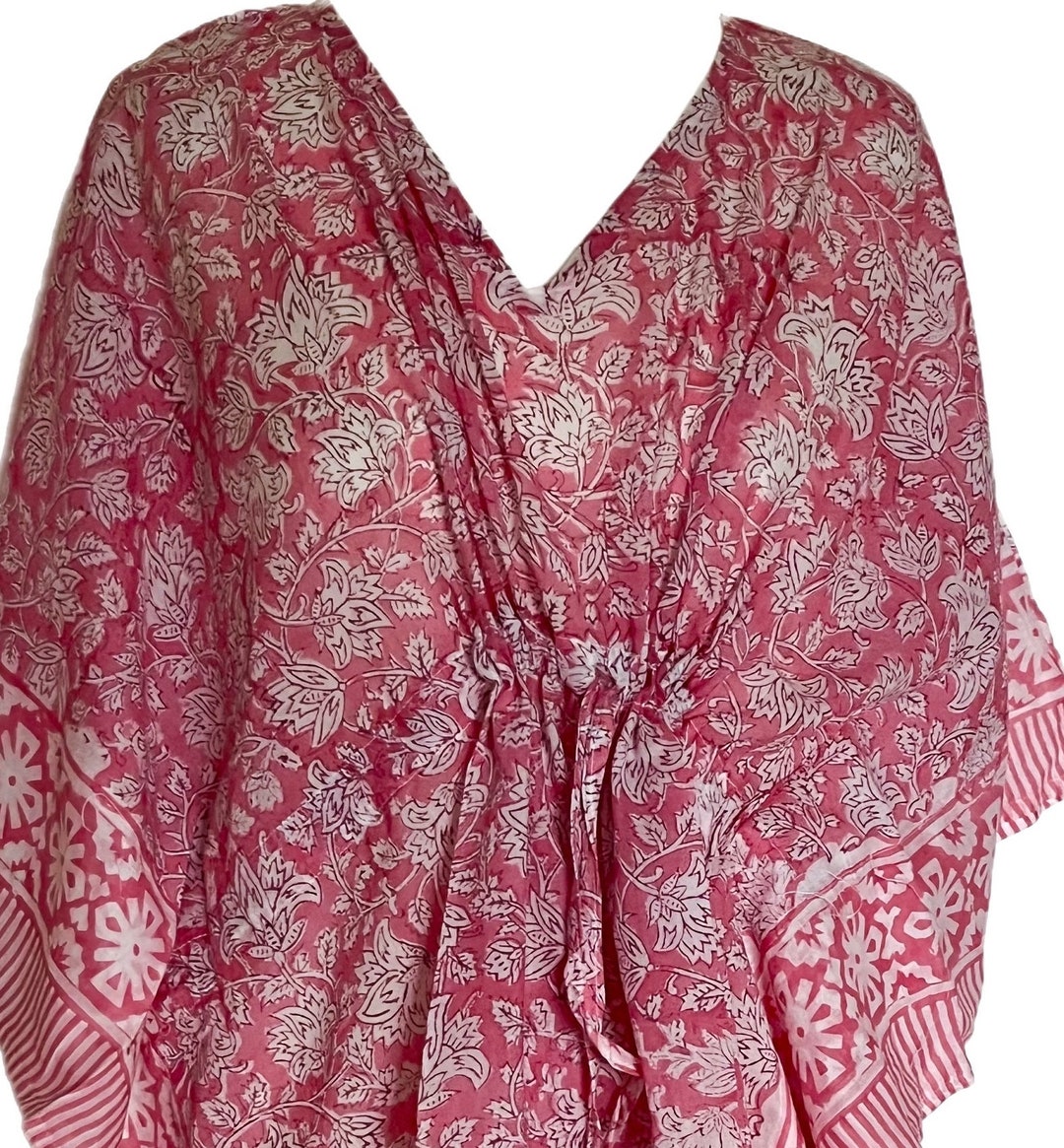Organic Cotton Top Beach Wear Floral Print (pink) - Etsy