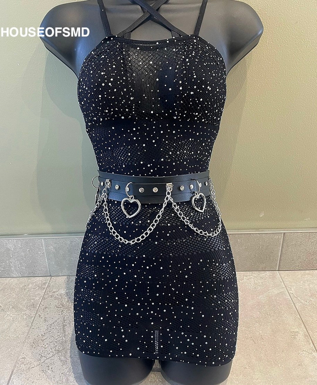 Fishnet Dress, Fishnet Rhinestone Dress, Festival Dress, Festival ...