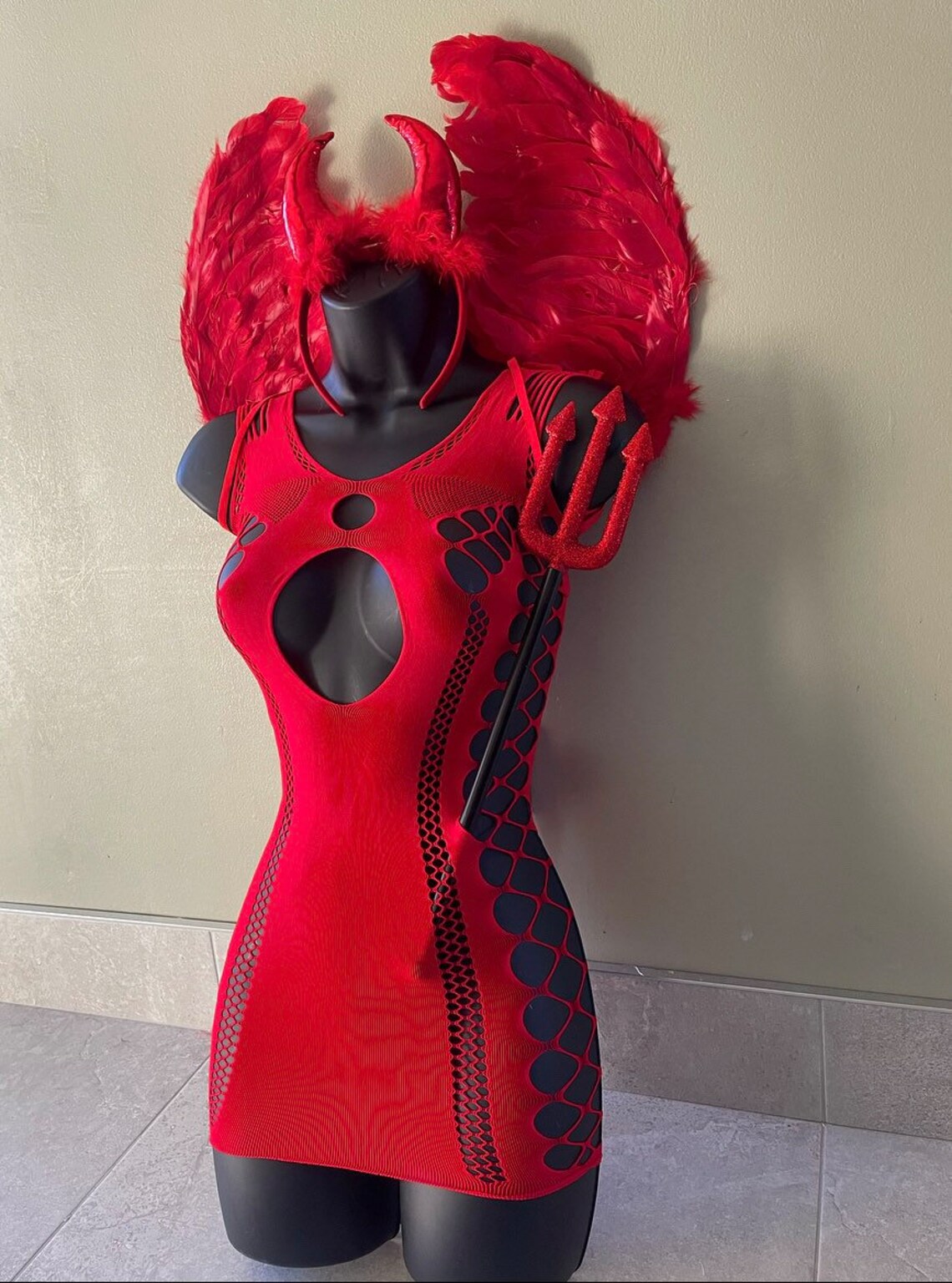 Womens Devil Costume Halloween Outfit Red Devil Halloween - Etsy