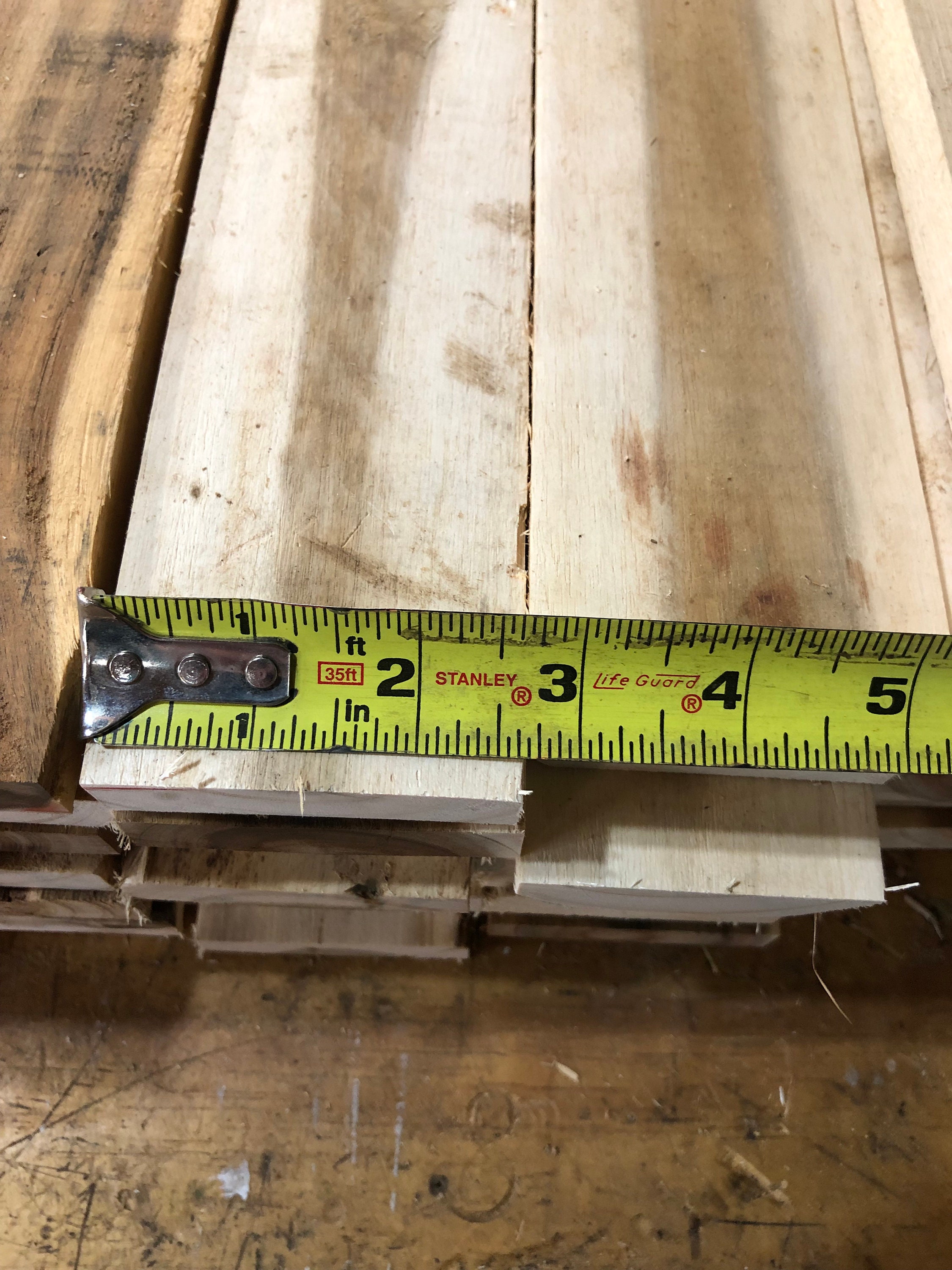 Reclaimed Wood Planks Poplar Heartwood Eight (8) Boards 18.5" Long ...