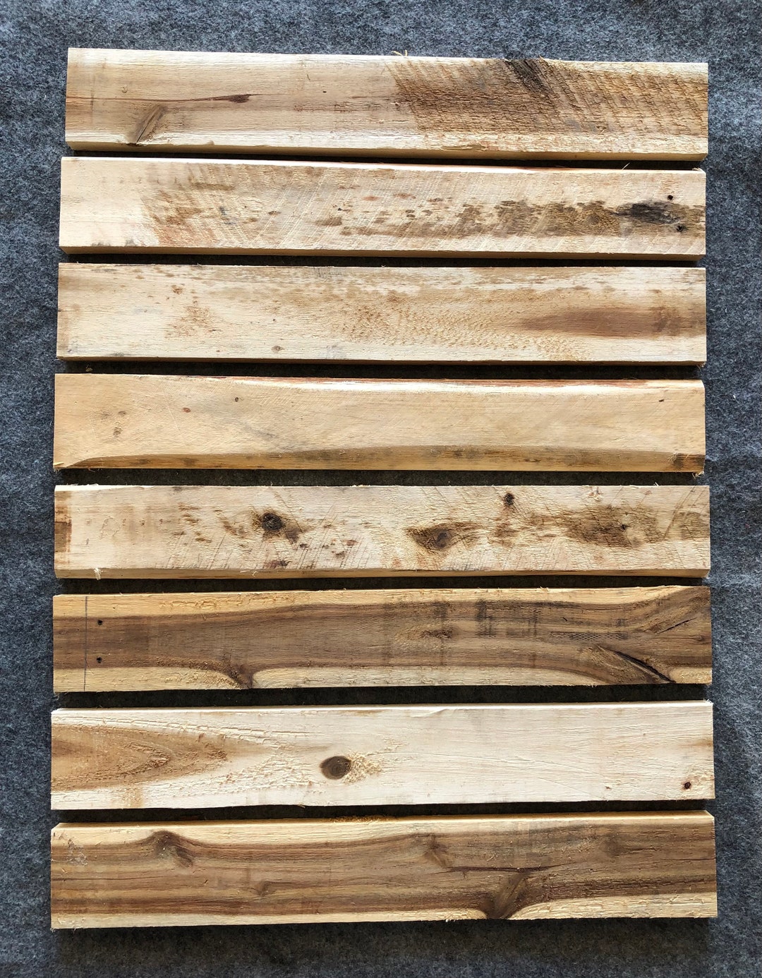 Reclaimed Wood Planks Poplar Heartwood Eight (8) Boards 18.5" Long ...