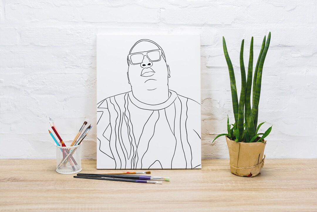 Pre-drawn Canvas 11x14 or 8x10 Stretched Cotton Outline for - Etsy