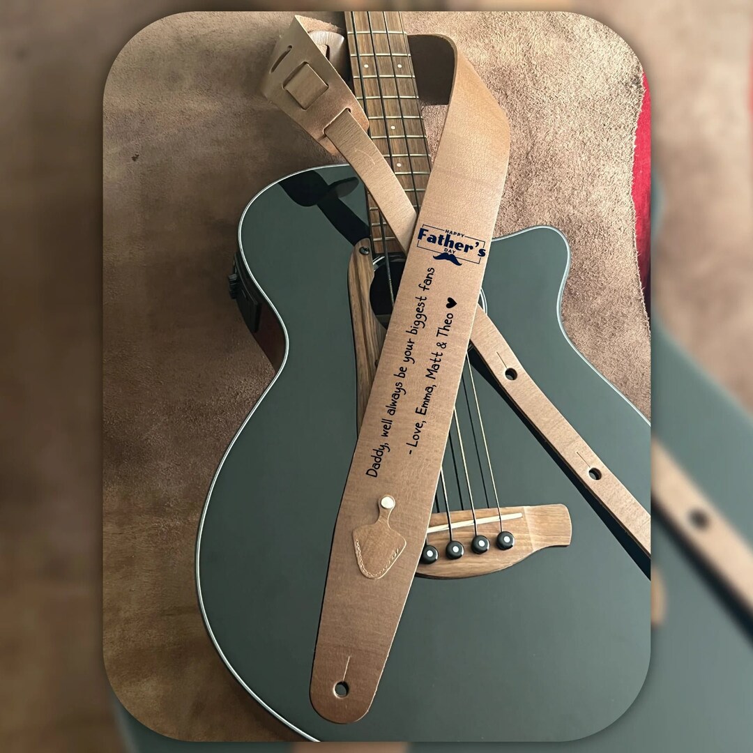 Personalize Dad's Passion: Custom Engraved Guitar Straps Personalized ...