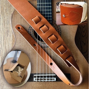 Father's Day Fret-free: Luxury Leather Guitar Straps - Personalized ...