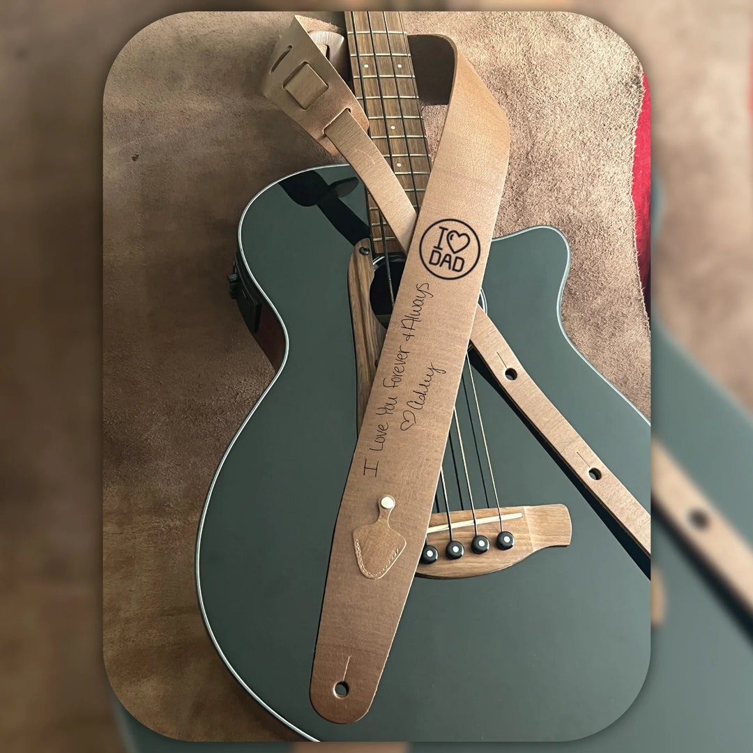 Father's Day Fret-free: Luxury Leather Guitar Straps Personalized ...