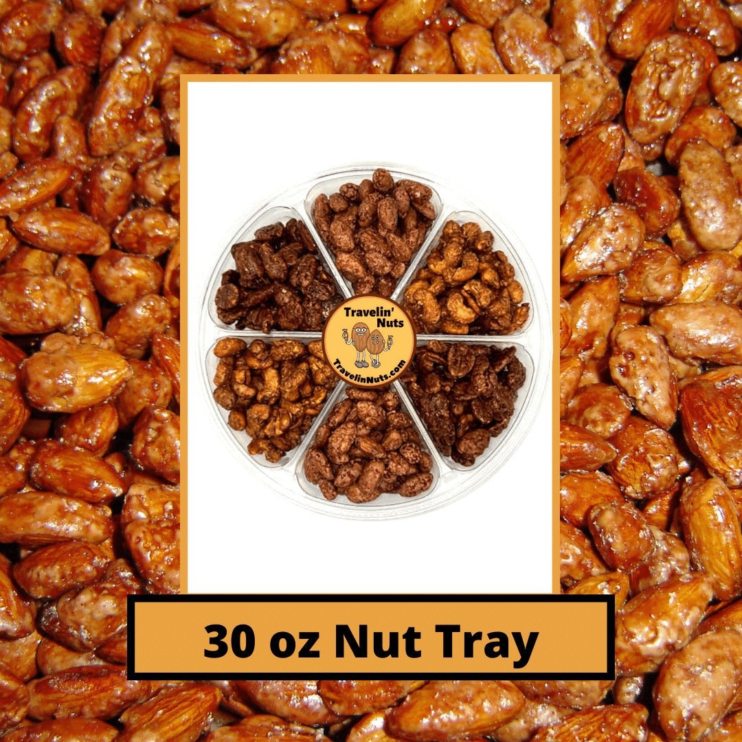 30oz Bavarian Roasted Nut Tray With Almonds, Cashews, and Pecans. Nuts ...